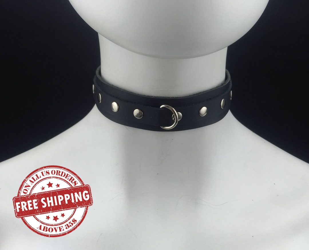 Choker Genuine Leather - Choker Collar Dual Color Leather Choker With ...