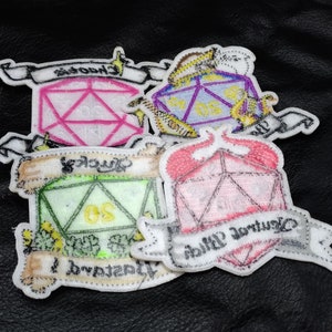 D20 Inspired Embroidered Patches Dungeon Party Embroidered Patches to ...