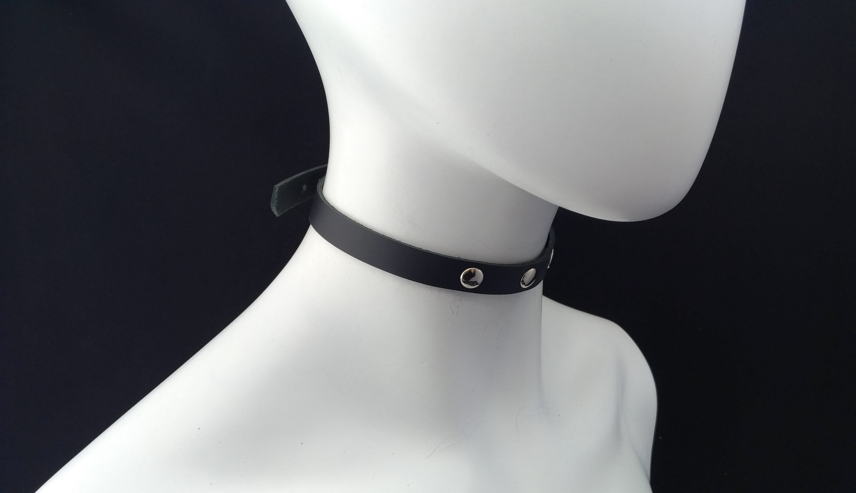 Thin choker genuine leather Small fashion choker leather | Etsy