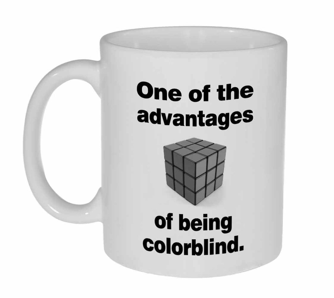 Color Blind Funny Mug - 11 Ounce Funny Coffee or Tea Mug - Etsy