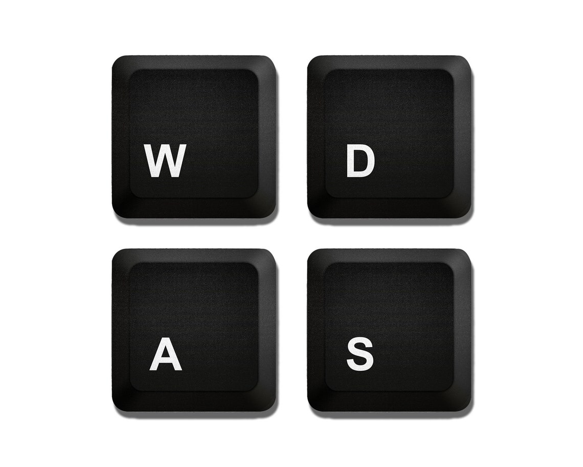 Computer Gamer Coasters 4 Piece Set Computer WASD - Etsy