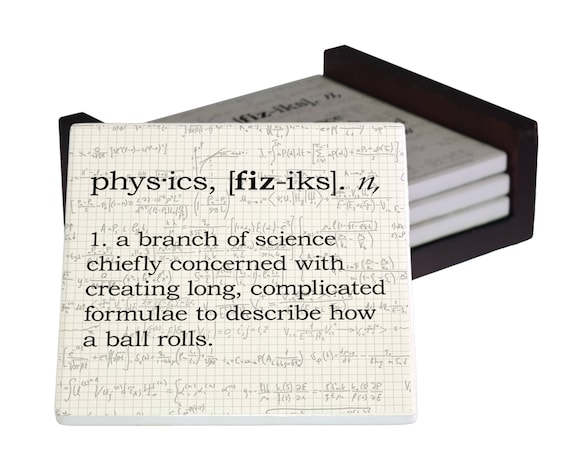Physics Definition Coaster Set Ceramic Tile With Cork Back - Etsy