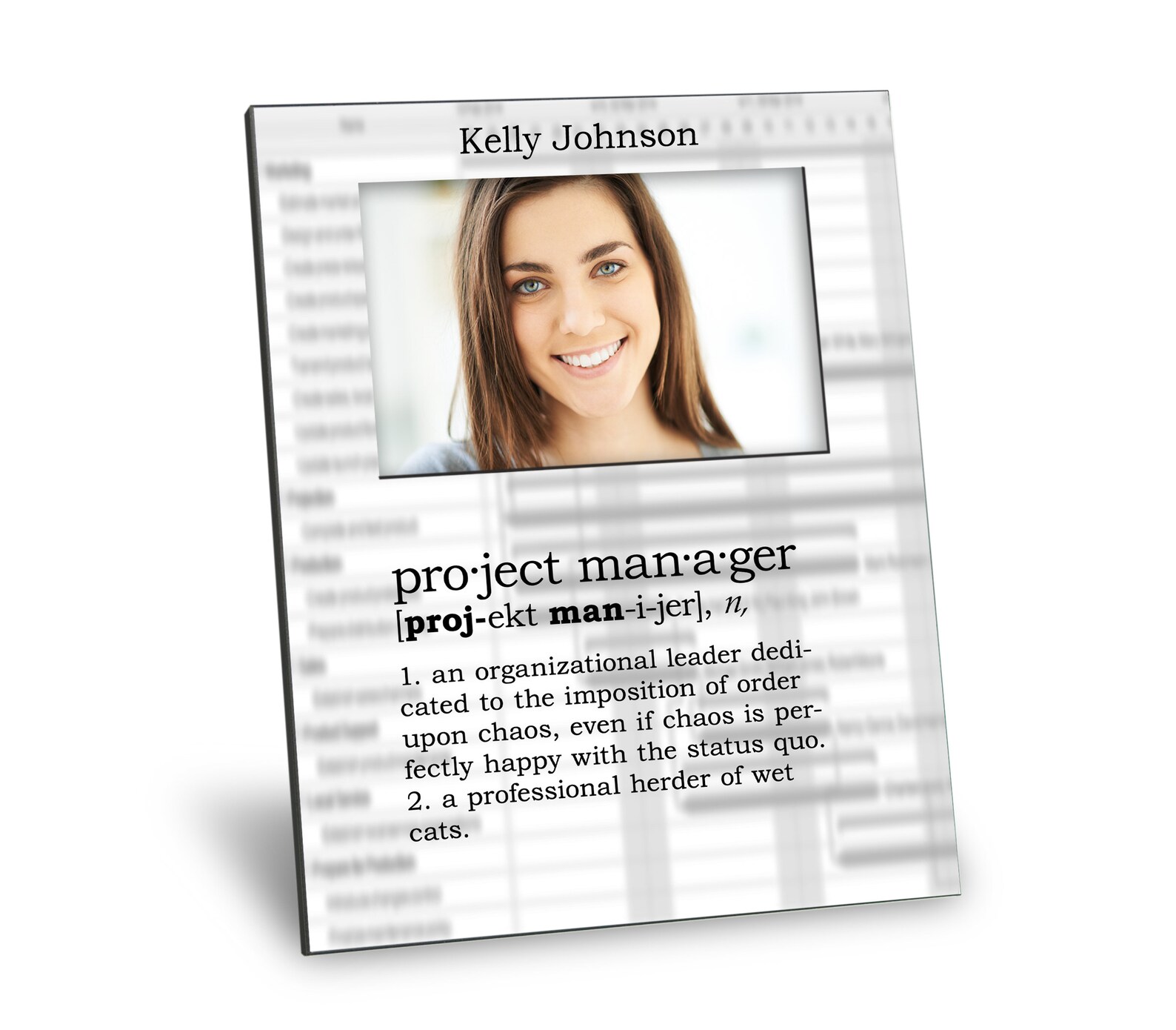 Project Manager Definition Picture Frame Personalization | Etsy