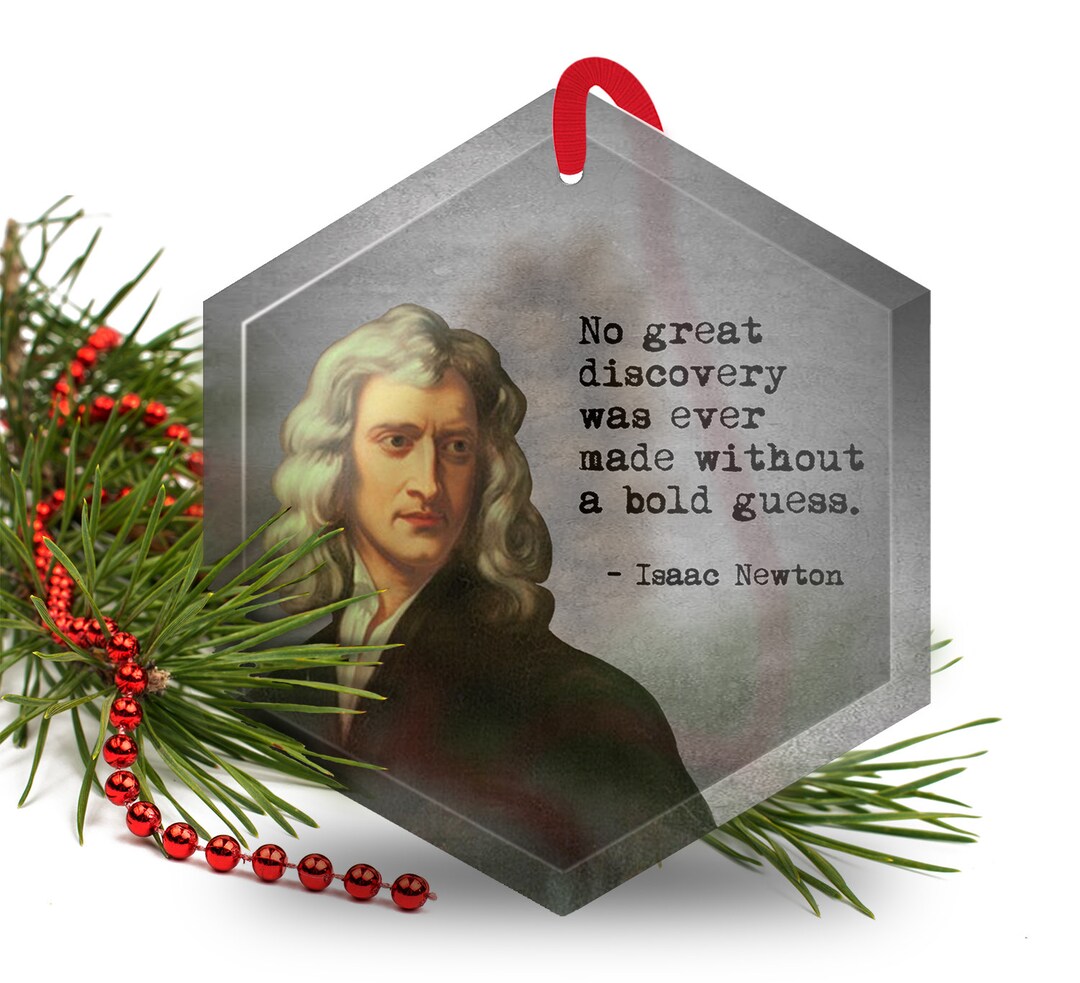 Christmas Ornament - Isaac Newton - Famous Scientist - Beveled Glass - Etsy