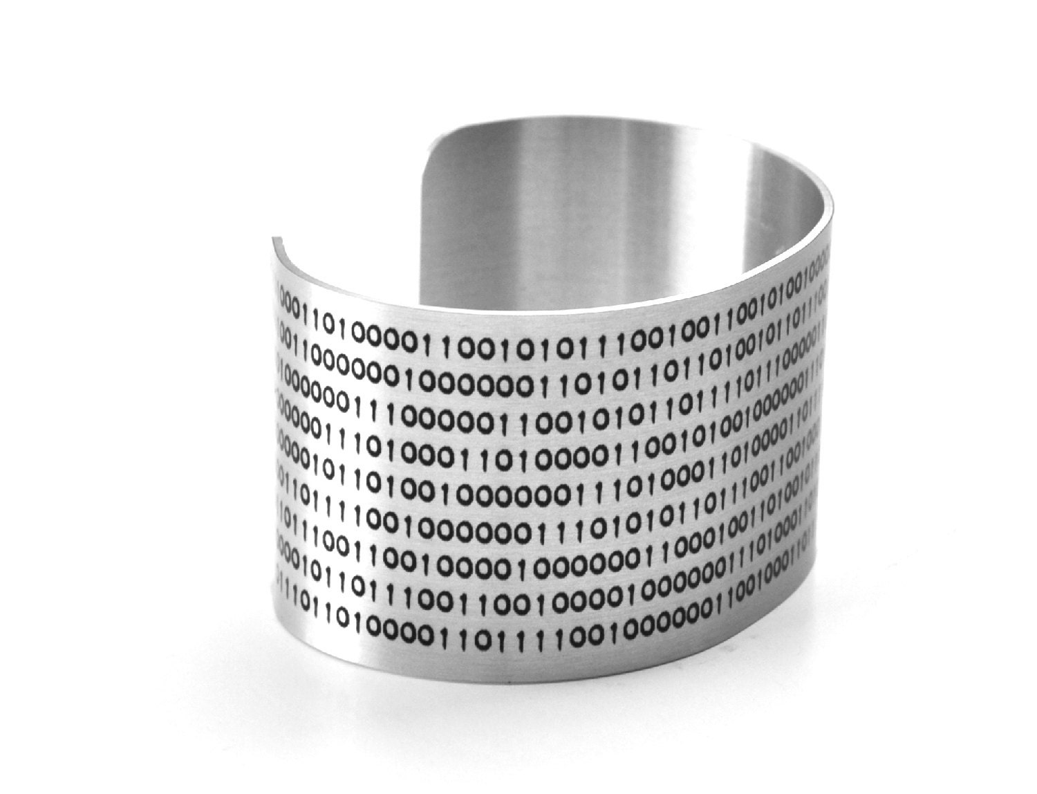 Binary Computer Coding Image Aluminium Geekery Cuff Jewelry - Etsy