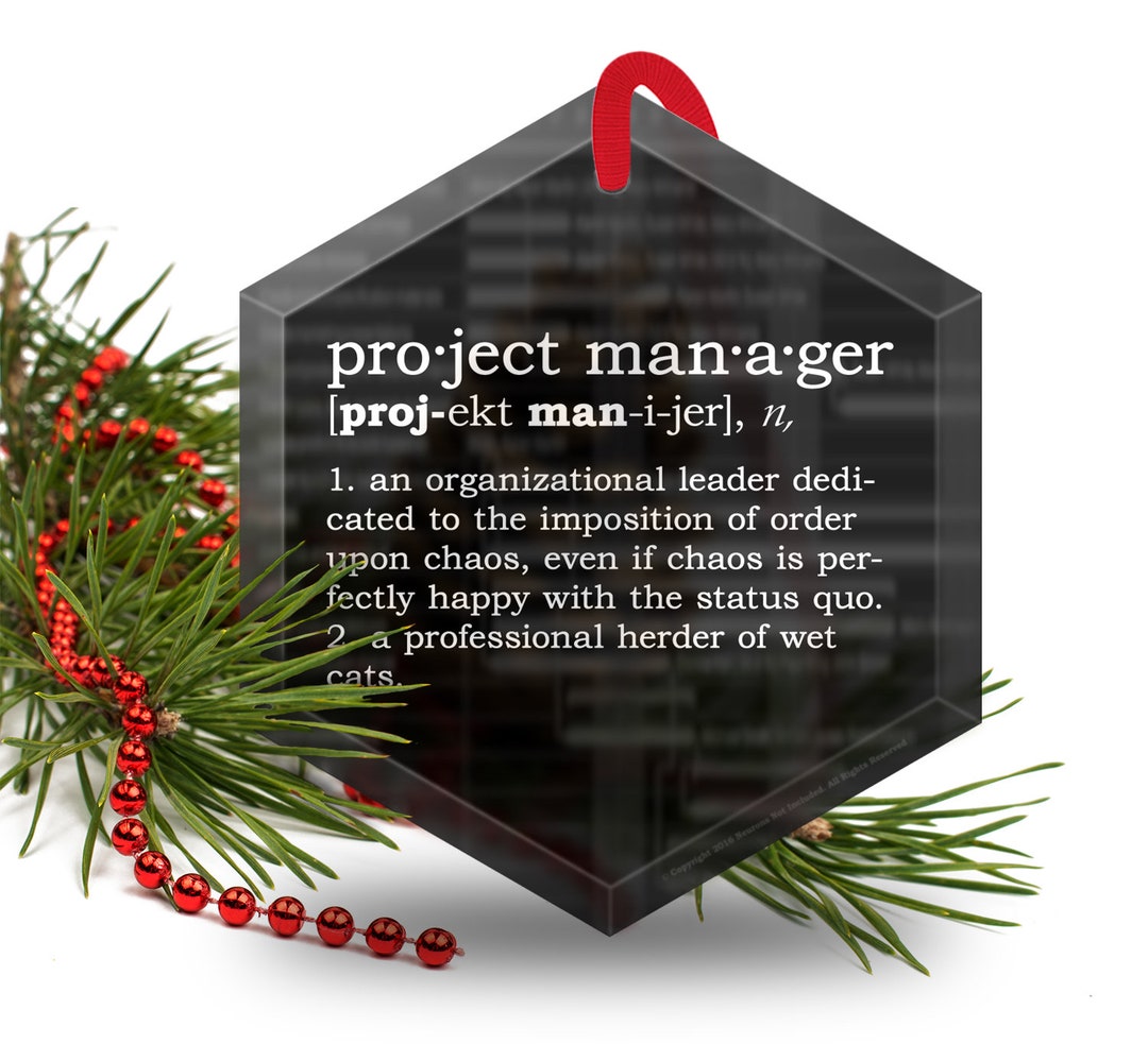 Project Manager Christmas Ornament - Funny Definition of Project ...