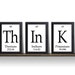 Think Periodic Table Framed 3 Piece Wall Plaque Set - Etsy