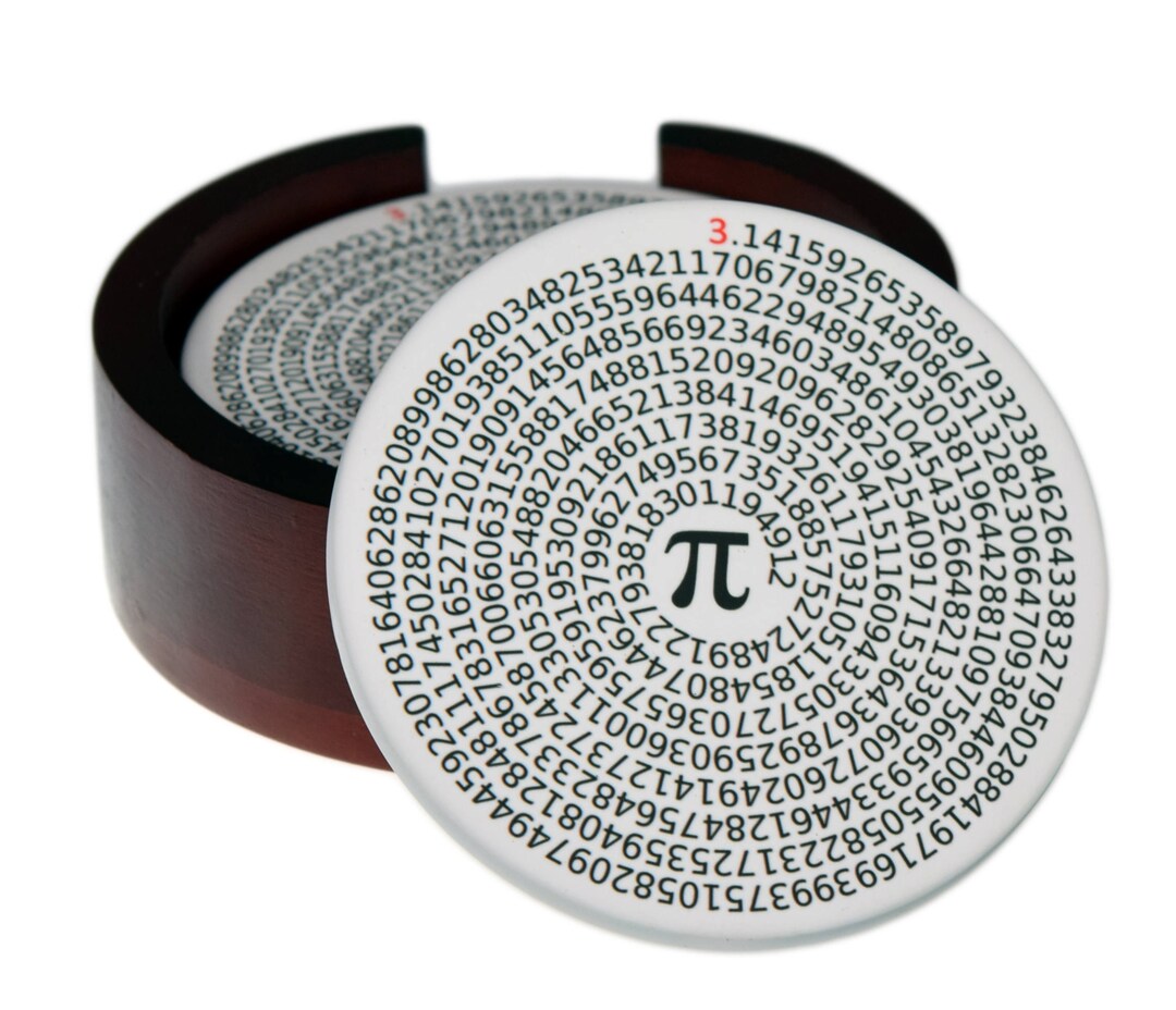 Value of Pi Coaster Set Ceramic Tile Round Coasters With - Etsy