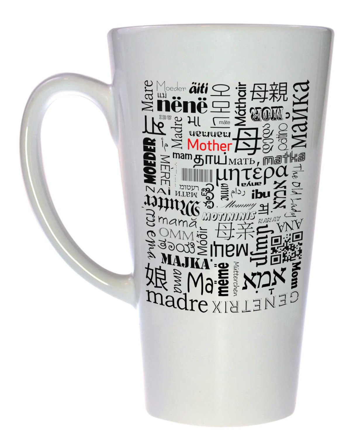 Mother Coffee or Tea Mug - Mother Written in Different Languages - Tall ...