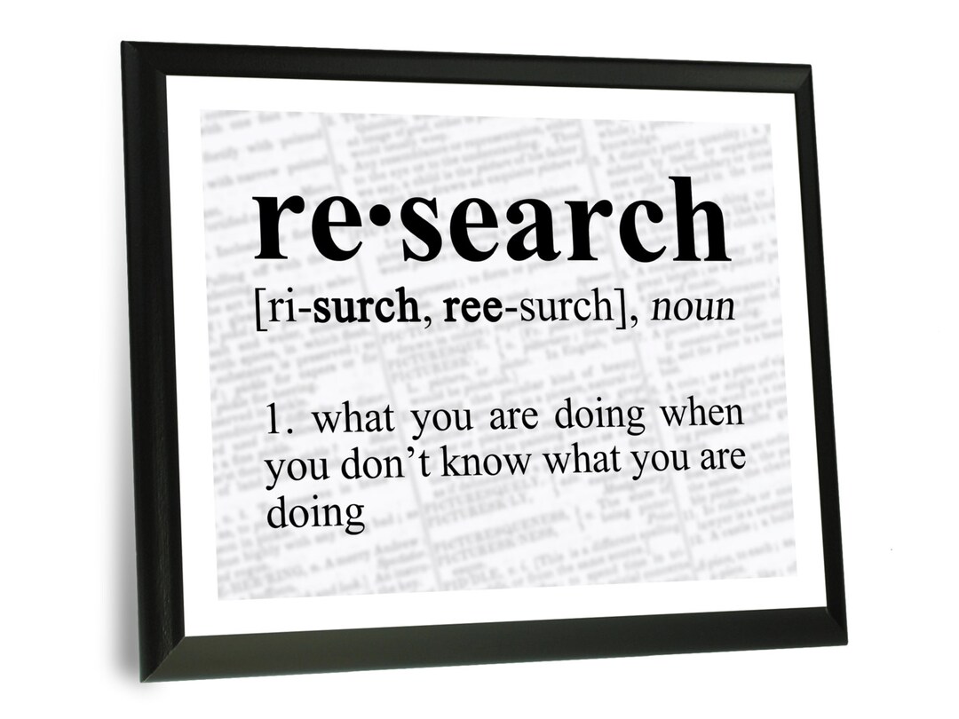 Funny Science Quote Wall Art - Research Definition - Wood Sign With ...