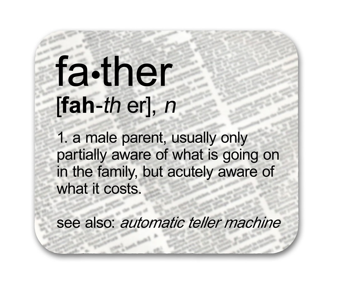 Father Definition Funny Geek Computer Mouse Pad by Neurons Not Included ...
