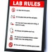 Lab Rules Wall Wood Sign Plaque With Built in Frame - 9"x 12" - Etsy
