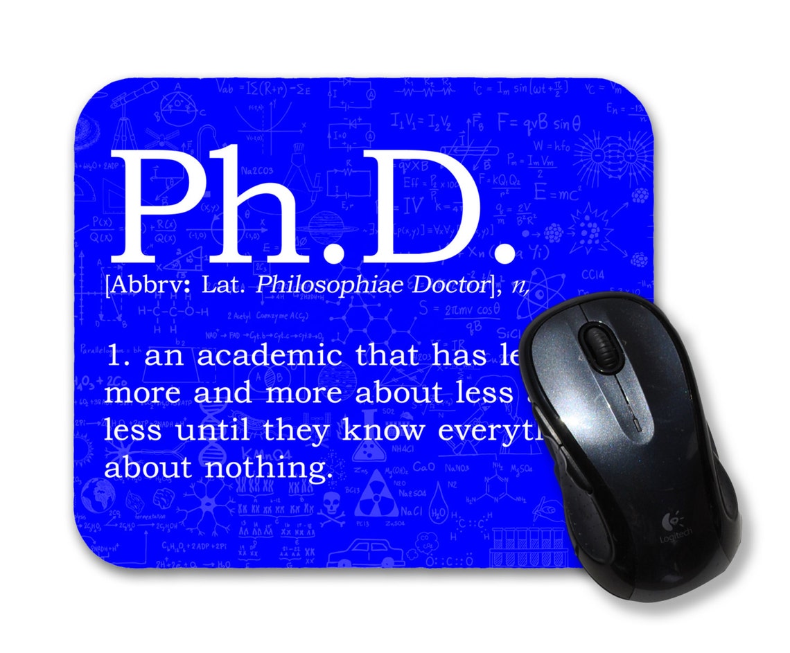 Ph. D. Definition Mouse Pad - Etsy