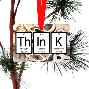 Periodic Table Think Christmas Ornament - Etsy