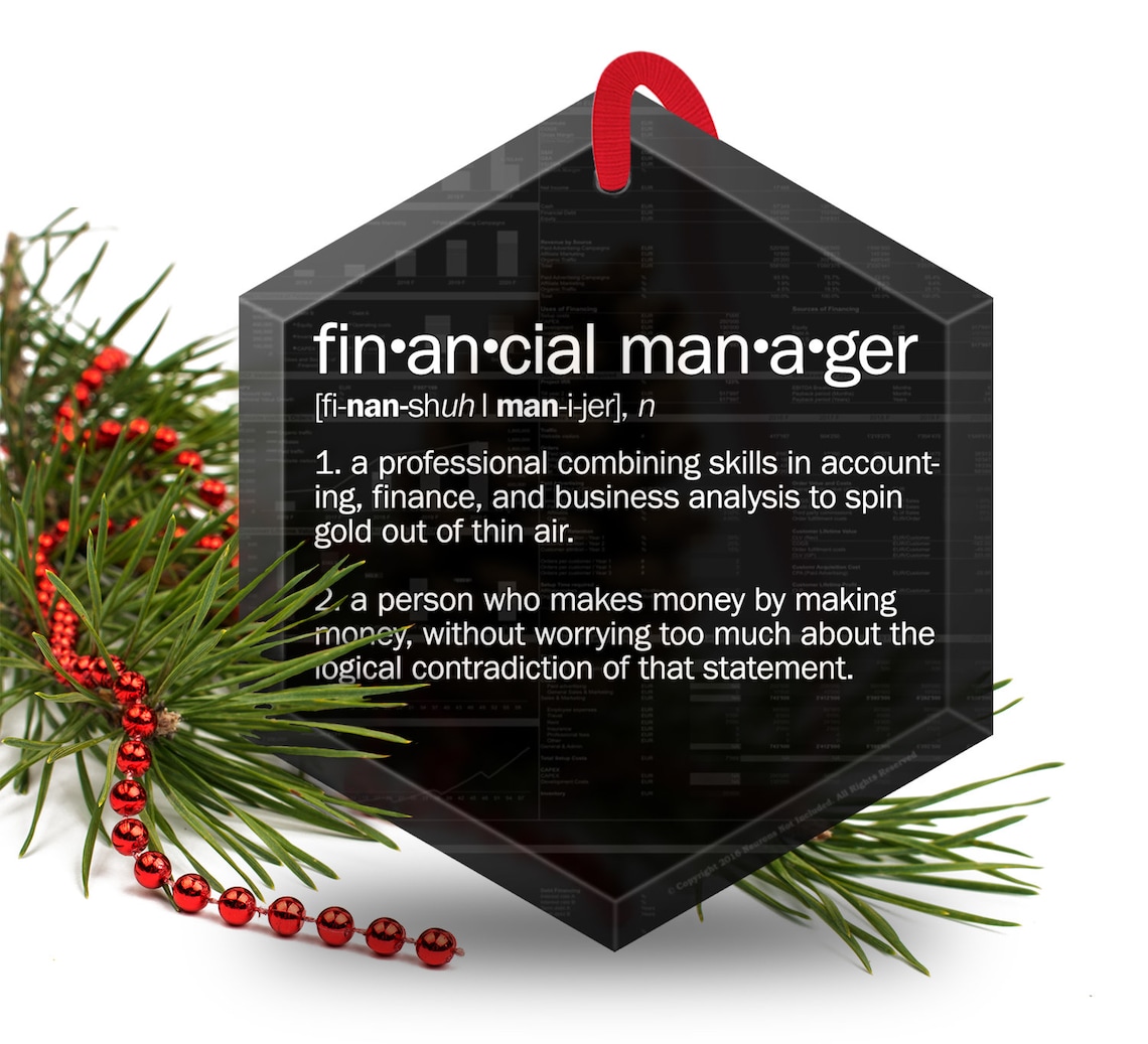 Financial Manager Definition Christmas Tree Ornament Beveled - Etsy