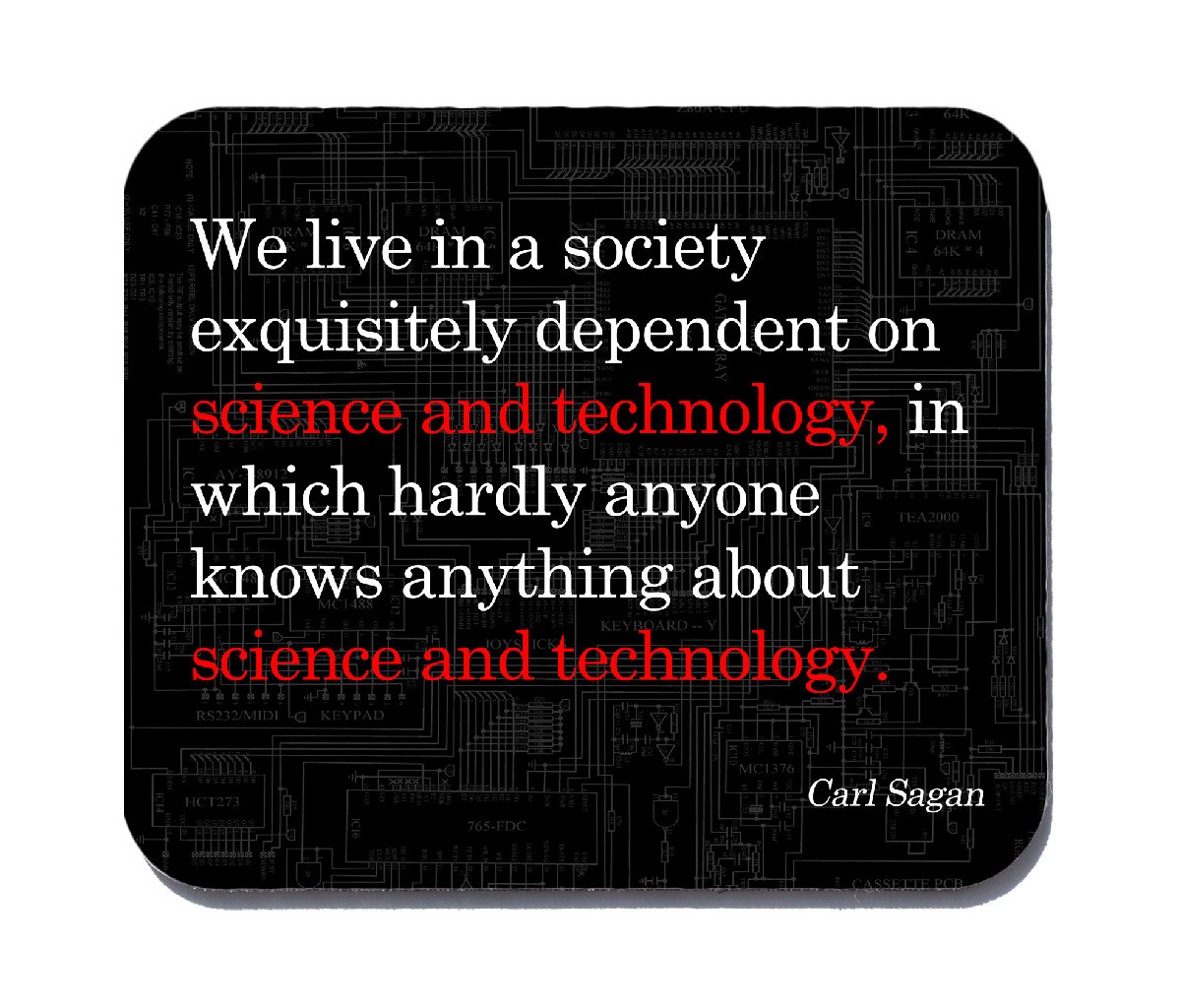Science and Technology Quote by Carl Sagan mouse pad for | Etsy