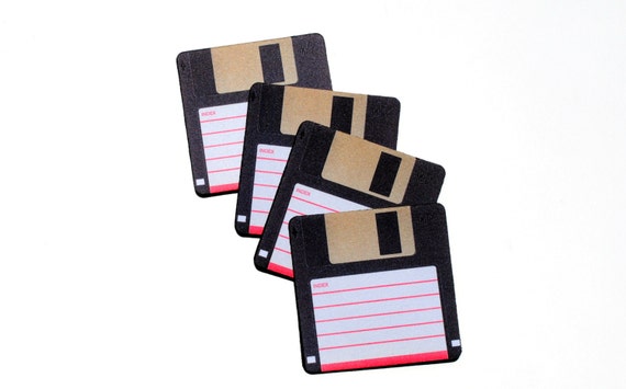 Floppy Disc Coaster Neoprene 4 Piece Set - Etsy