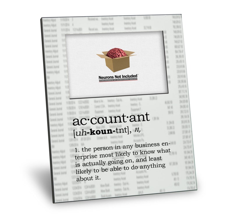 Accountant Definition Picture Frame Personalization | Etsy