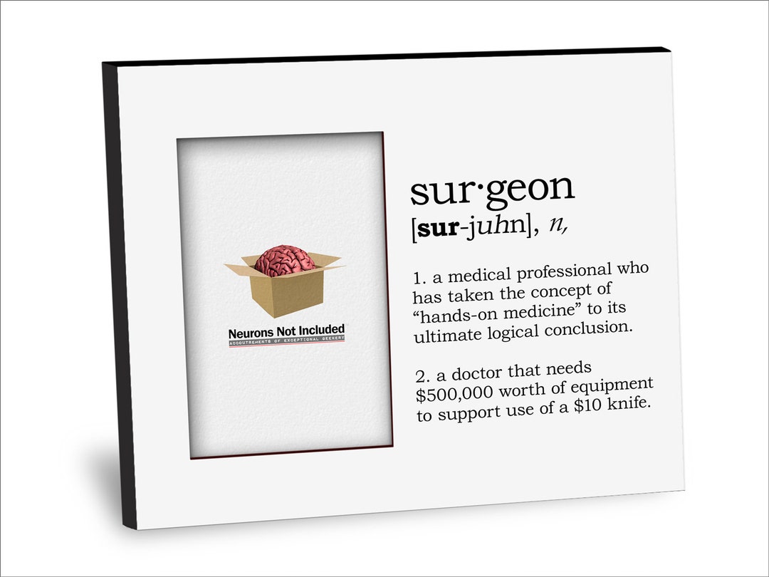 Surgeon Definition Picture Frame - Personalization Available - 8x10 ...