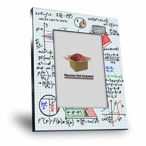 Math Equations on Graph Paper Printed Image Picture Frame - Holds 5x7 ...