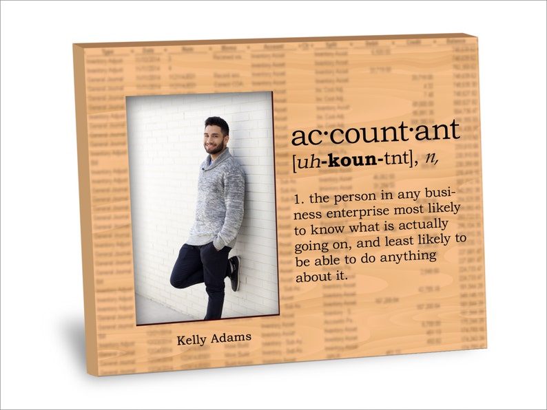 Accountant Definition Picture Frame Personalization | Etsy