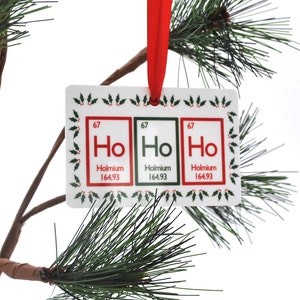 Ho Ho Ho Periodic Table Christmas Ornament Science Chemistry Geek - Etsy