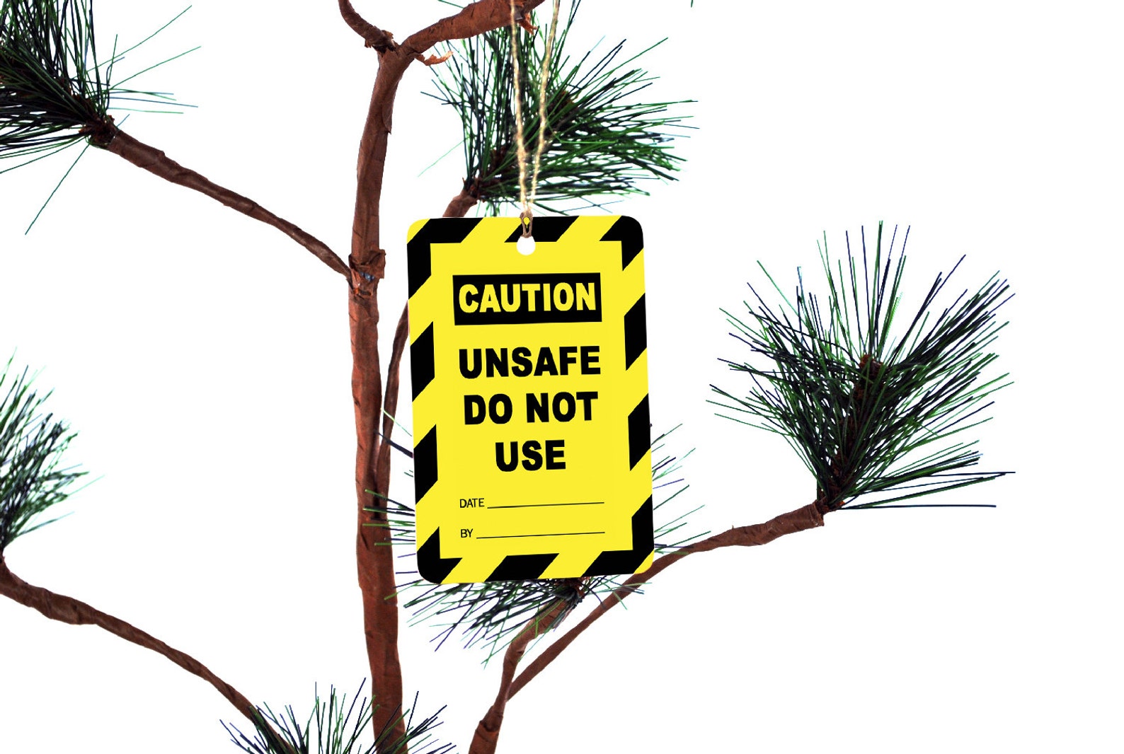 Funny Unsafe Do Not Use Christmas Tree Ornament | Etsy