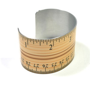 Wooden School Ruler Image Aluminum Cuff - Etsy