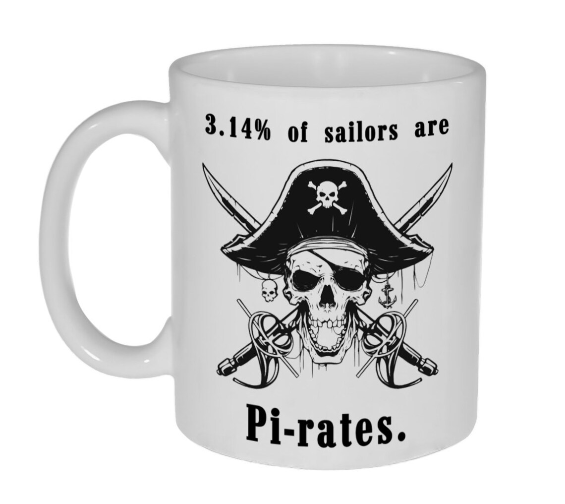 3.14% of All Sailors Are Pi-rates pirates Funny White | Etsy