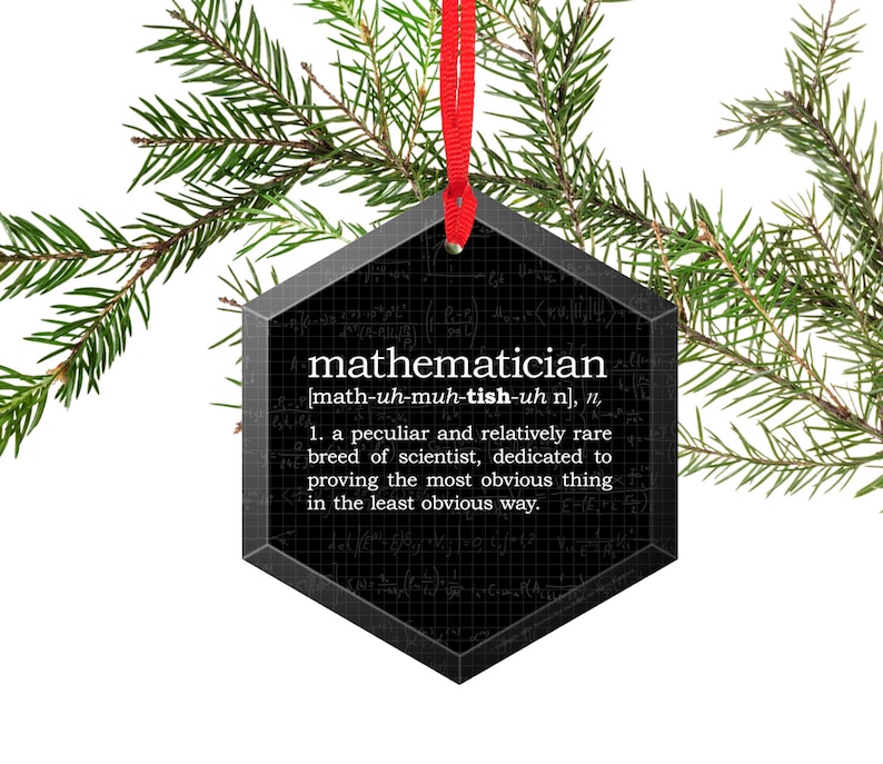 Math Christmas Ornament Funny Definition of Mathematician - Etsy