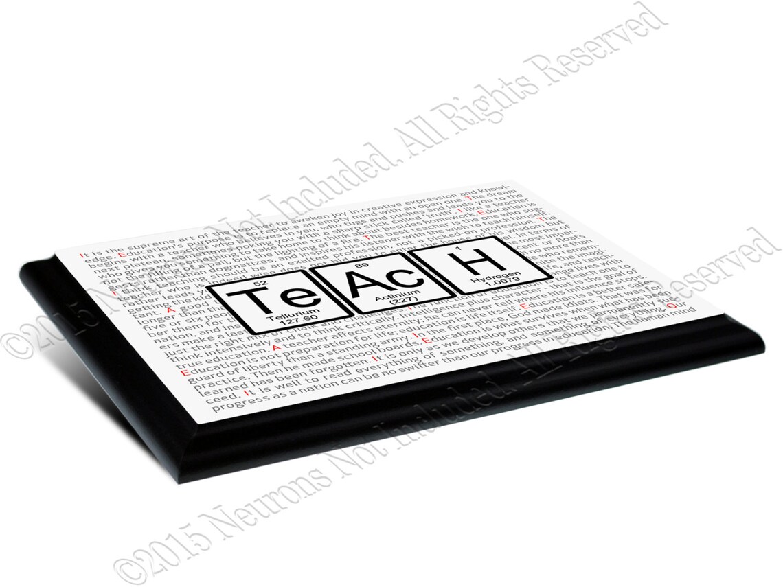 Teach Sign - Periodic Table Science Chemistry Wine Wood Sign With Built ...