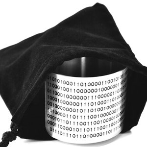Binary Computer Coding Image Aluminium Geekery Cuff Jewelry - Etsy