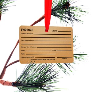 Evidence Tag Funny Christmas Tree Ornament - Etsy
