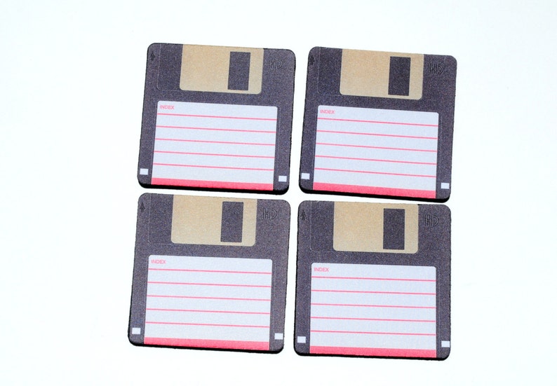 Floppy Disc Coaster Neoprene 4 Piece Set - Etsy