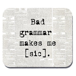 Bad Grammar Neoprene Mouse Pad - Etsy