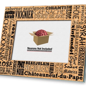 Wine Picture Frame - Varieties of Wine 8 X 10 Frame - Holds 5 X 7 ...