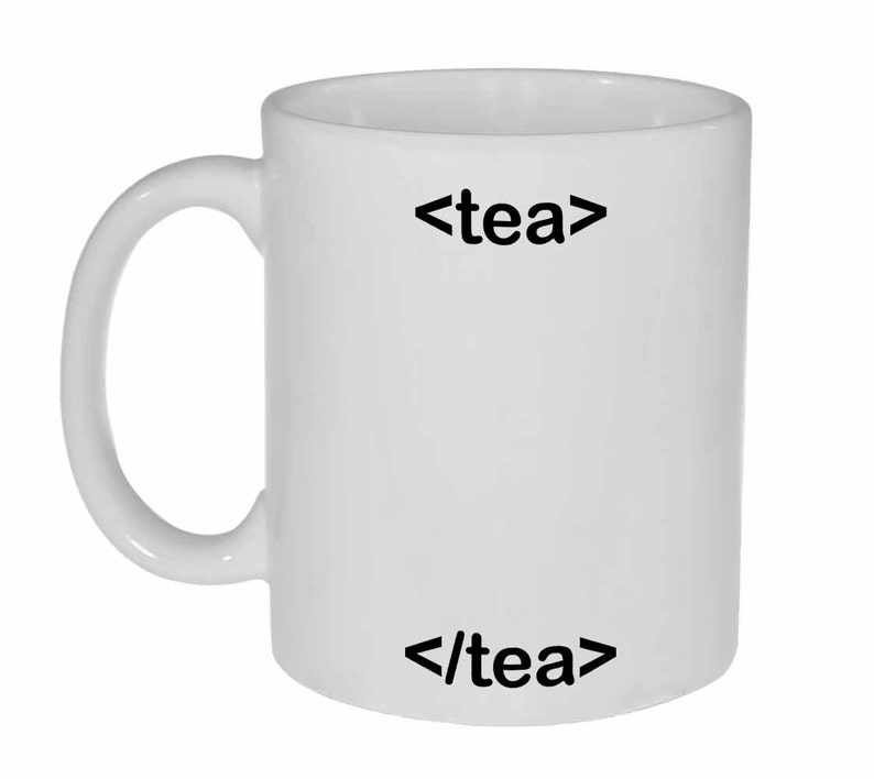 HTML Code Tea Mug Funny White Ceramic Coffee or Tea Mug - Etsy