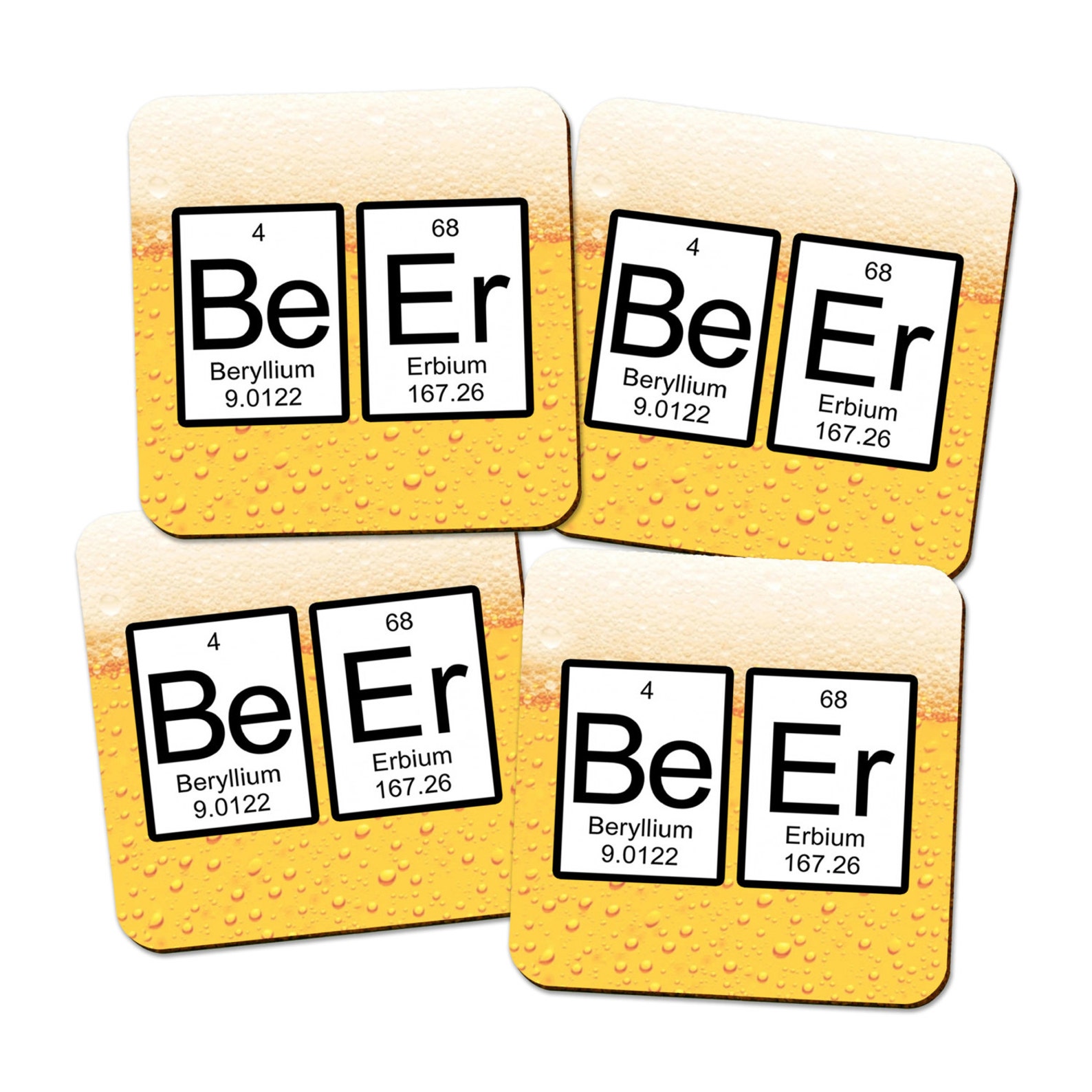 Beer Periodic Table of Elements Coasters Water-resistant MDF | Etsy
