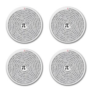 Value of Pi Coaster Set Ceramic Tile Round Coasters With - Etsy