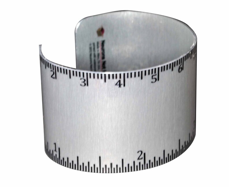 Aluminum Ruler Geekery Bracelet Inches and Mm Silver | Etsy