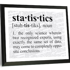 Funny Science Quote Wall Art - Statistics Definition - Wood Sign With ...