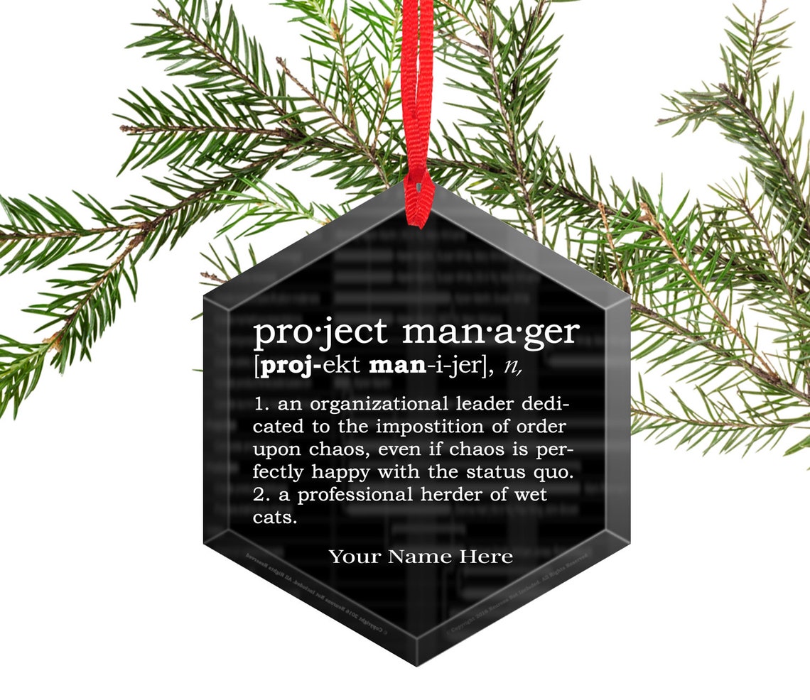 Project Manager Christmas Ornament Funny Definition of - Etsy