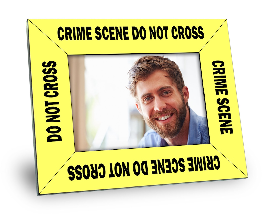 Crime Scene Tape Frame 8 X 10 Frame - Holds 5 X 7 Picture - Etsy