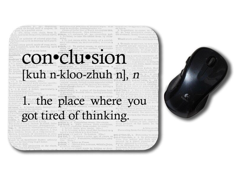 Conclusion Definition Mouse Pad | Etsy