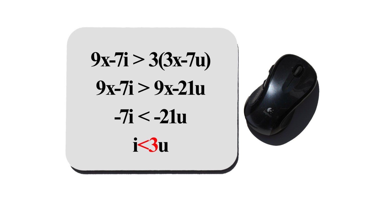 I3u Algebra Equation Formula Mouse Pad | Etsy