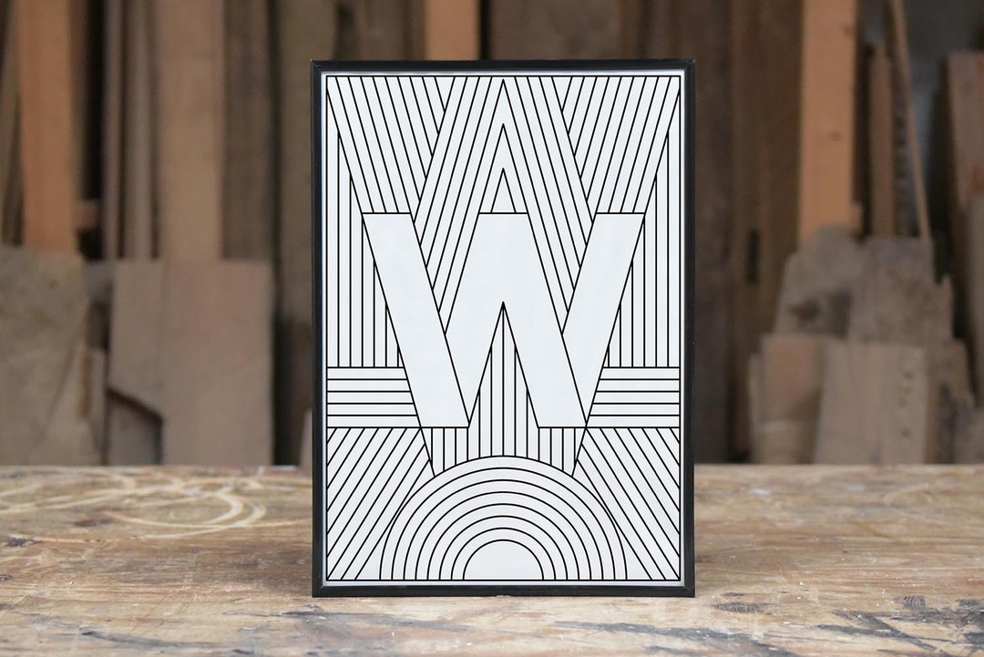 Digital Download Letter Print w Initial Poster - Etsy