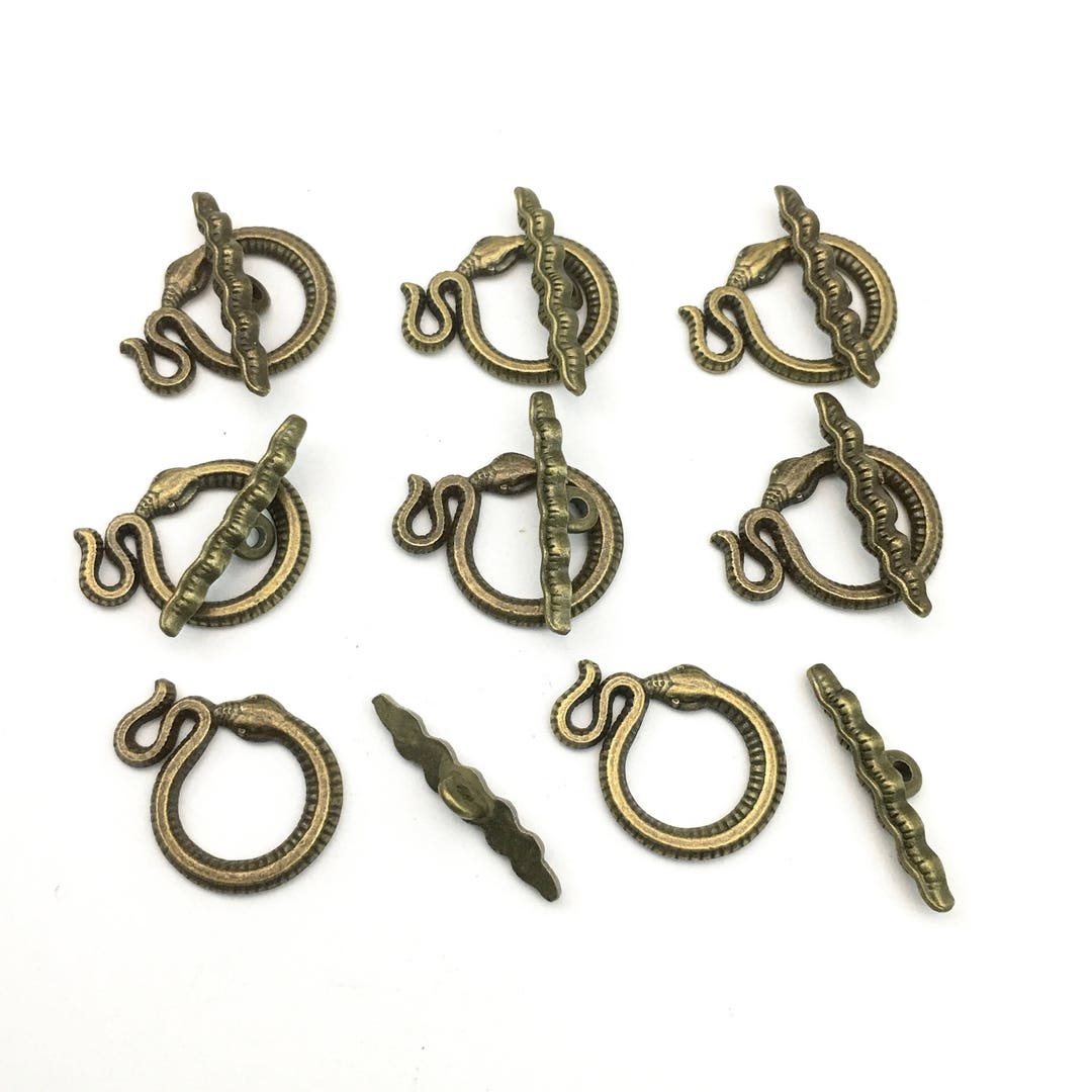 8 Snake Toggle Clasps Bronze Tone Metal,16mm X 20mm #FIN 004 - Etsy