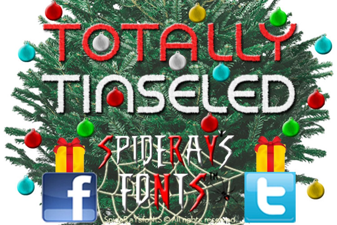 TOTALLY TINSELED Commercial Font - Etsy