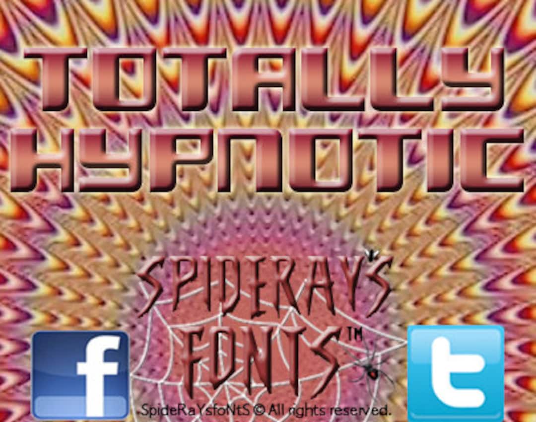 TOTALLY HYPNOTIC Commercial Font - Etsy