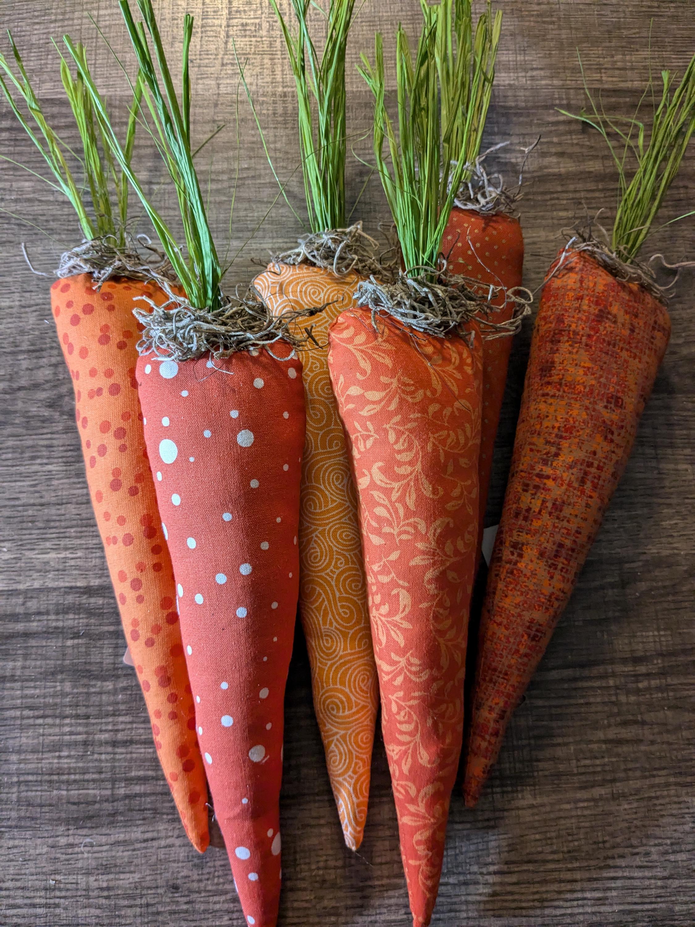 6 Primitive Carrots for One Price. Stuffed With Polyfil, Finished With ...